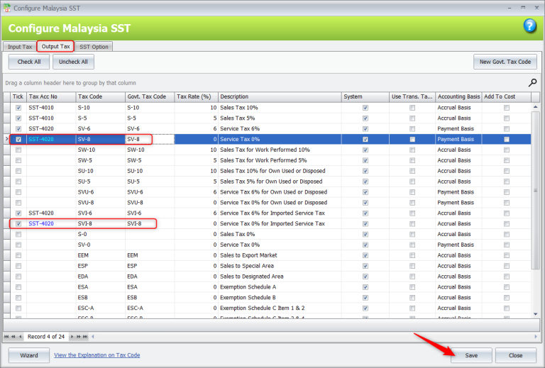 Autocount Service Tax 8% Setup Guide | March 2024